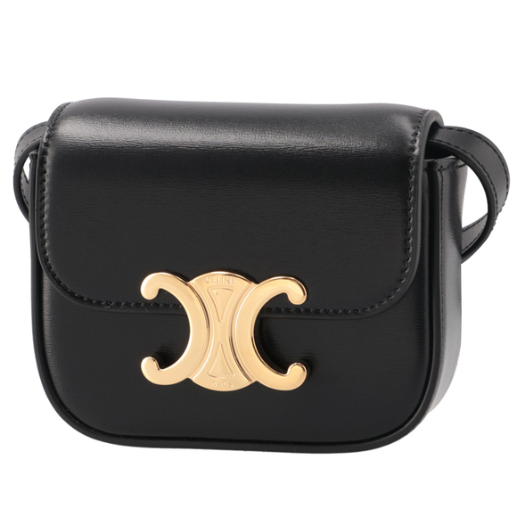 Celine | Bags | Celine Mini Triomphe Shoulder Bag Black | Poshmark